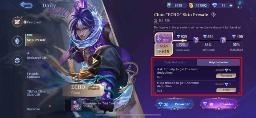 Chou Echo Skin: How to Buy, Price, Release Date | Blooing