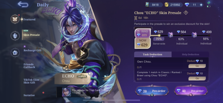 Chou Echo Skin: How to Buy, Price, Release Date | Blooing